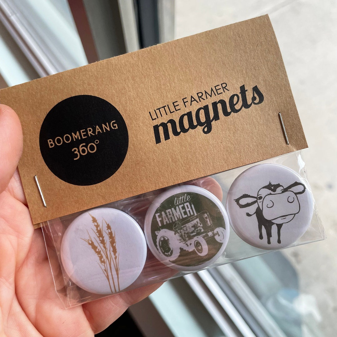 Magnet Pack, Little Farmer Set, Fridge Magnets, Set of 3, Stocking ...