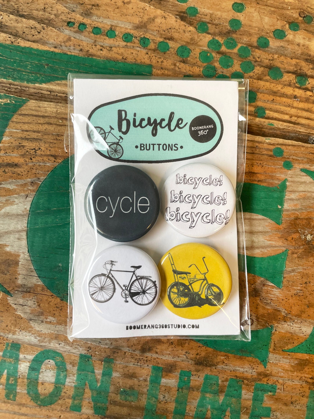 Bike Buttons, Bicycle Button Pack, Cycle, 1.25 Inch, Stocking Stuffer ...
