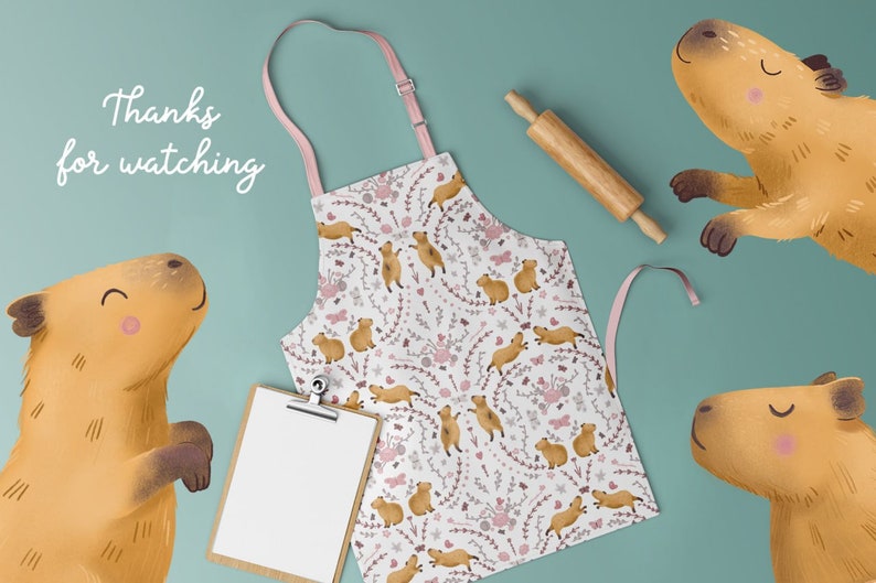 Capybara Clip Art Set | Cute Capybara Illustrations | T-shirt Prints ...