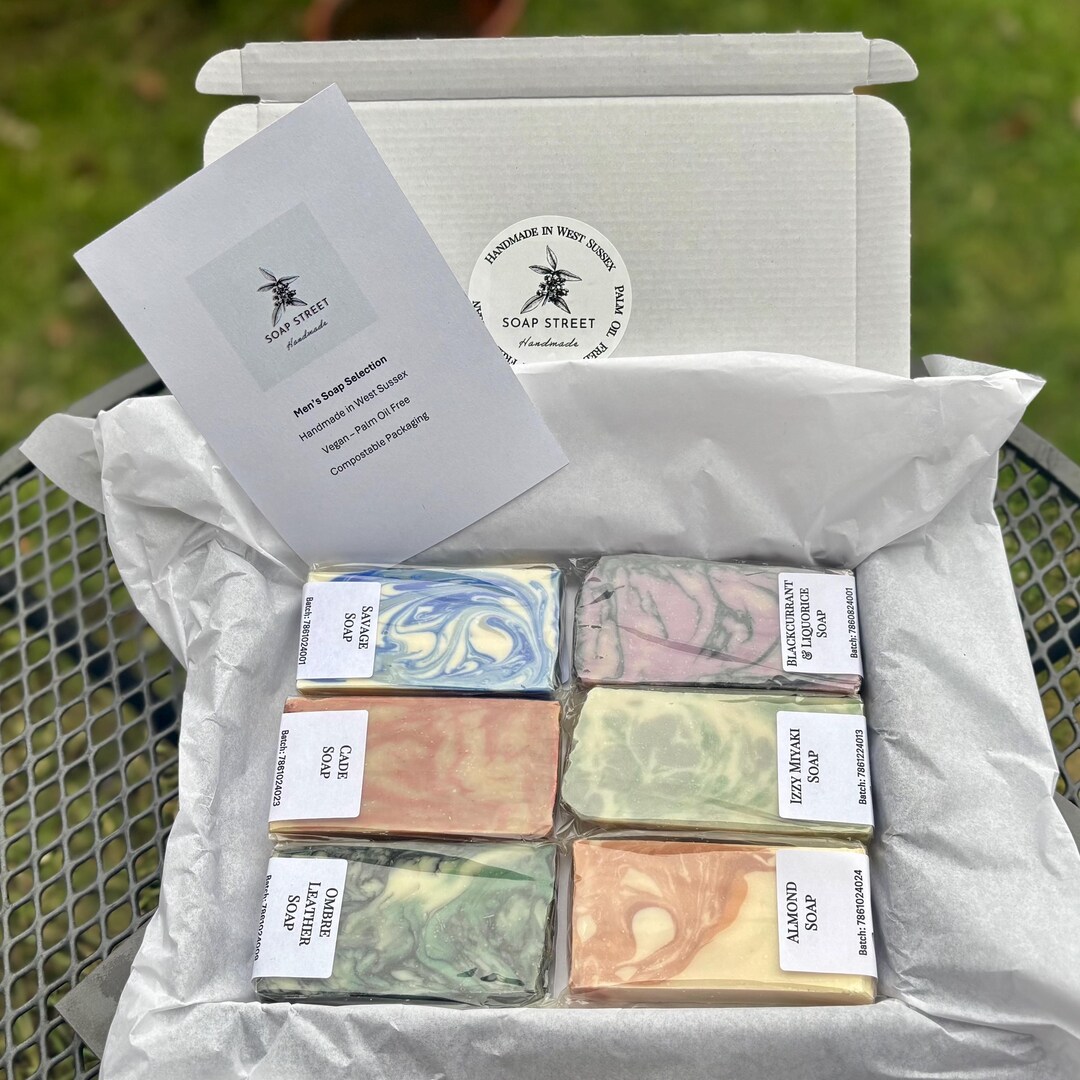 Letterbox Soap Gift Box for Men, Soap Samples, Gift for Vegan, Handmade ...