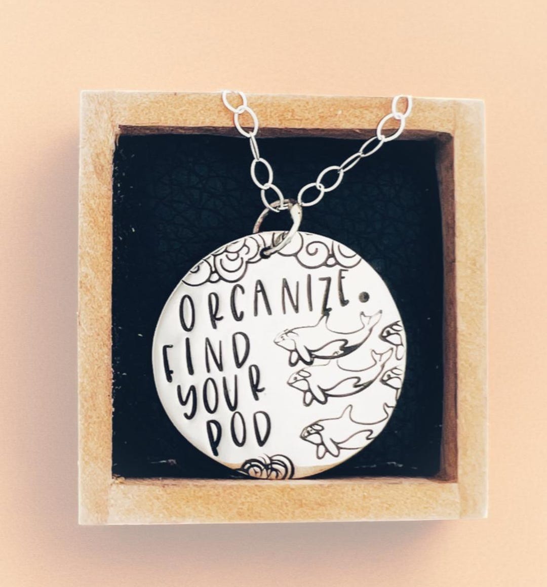Orcanize Find Your Pod Orca Necklace-whale Necklace-orca Necklace ...