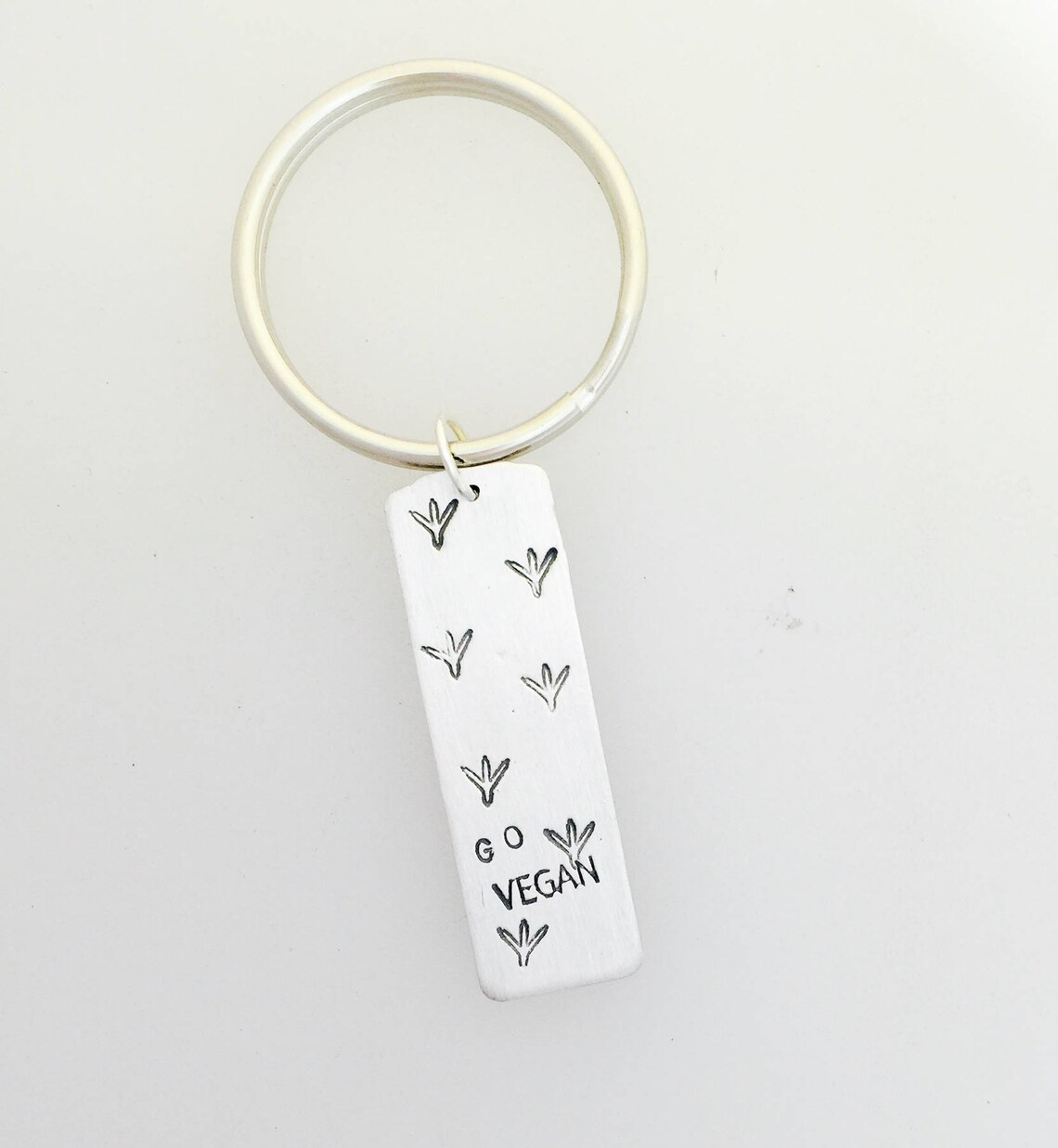 Go Vegan Follow the Chicken Feet Keychain-vegan Gift-vegan | Etsy