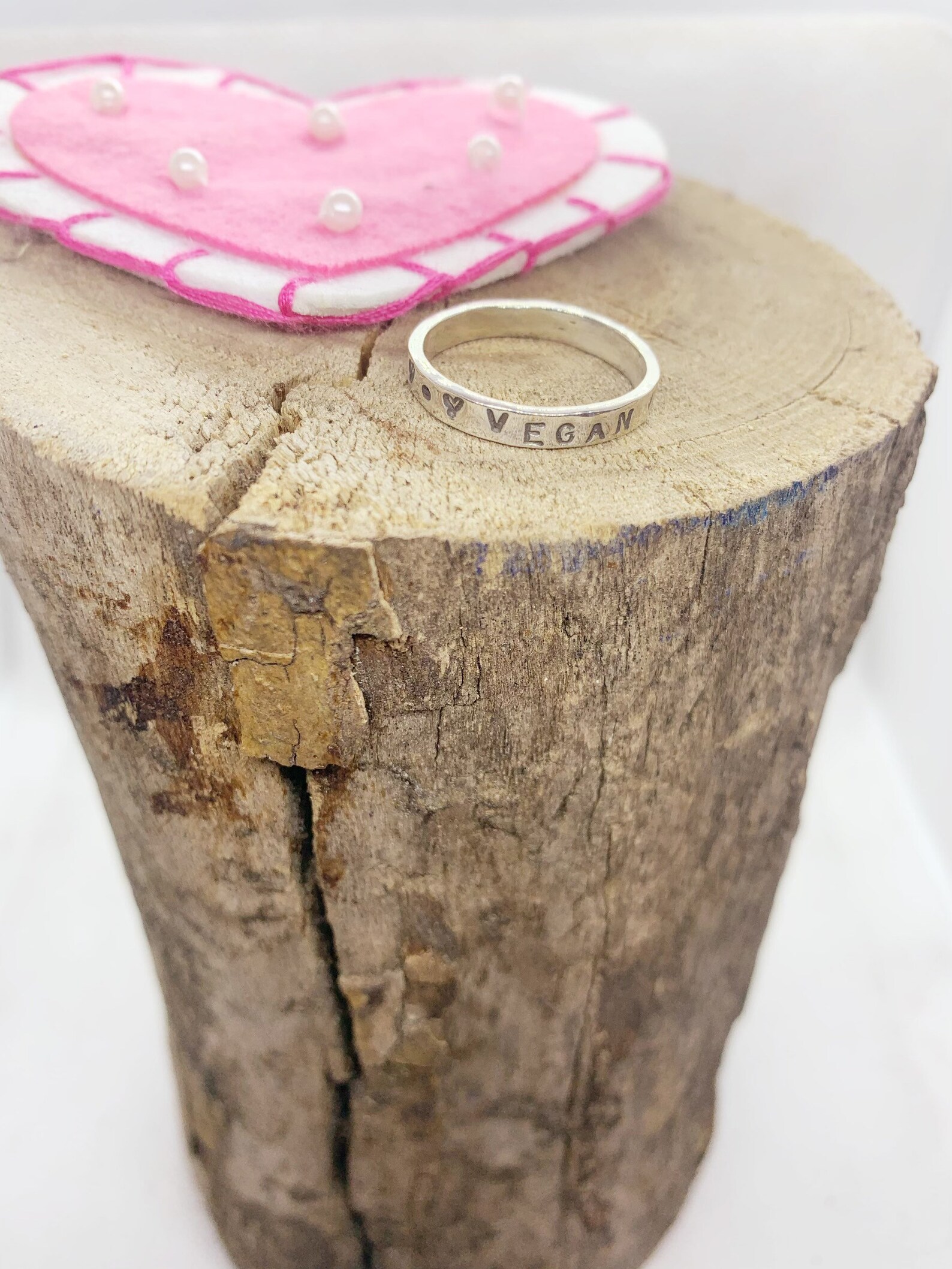 Dainty Vegan Band ring-Stackable rings-Vegan rings-Vegan | Etsy