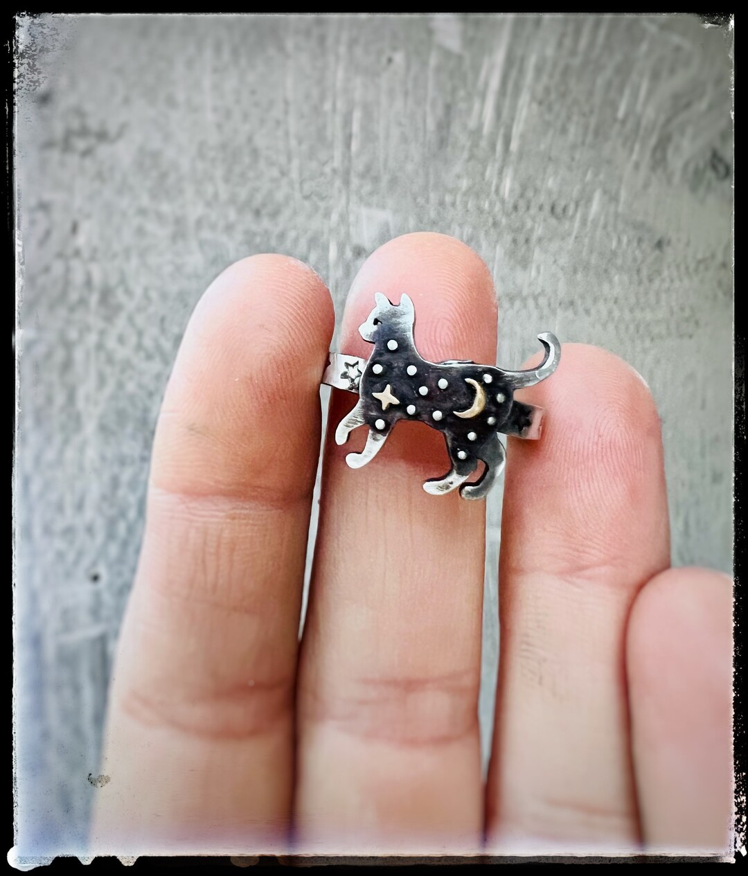 Night Cat Ring-cat Jewelry-halloween Ring-halloween Jewelry-rings-cat ...