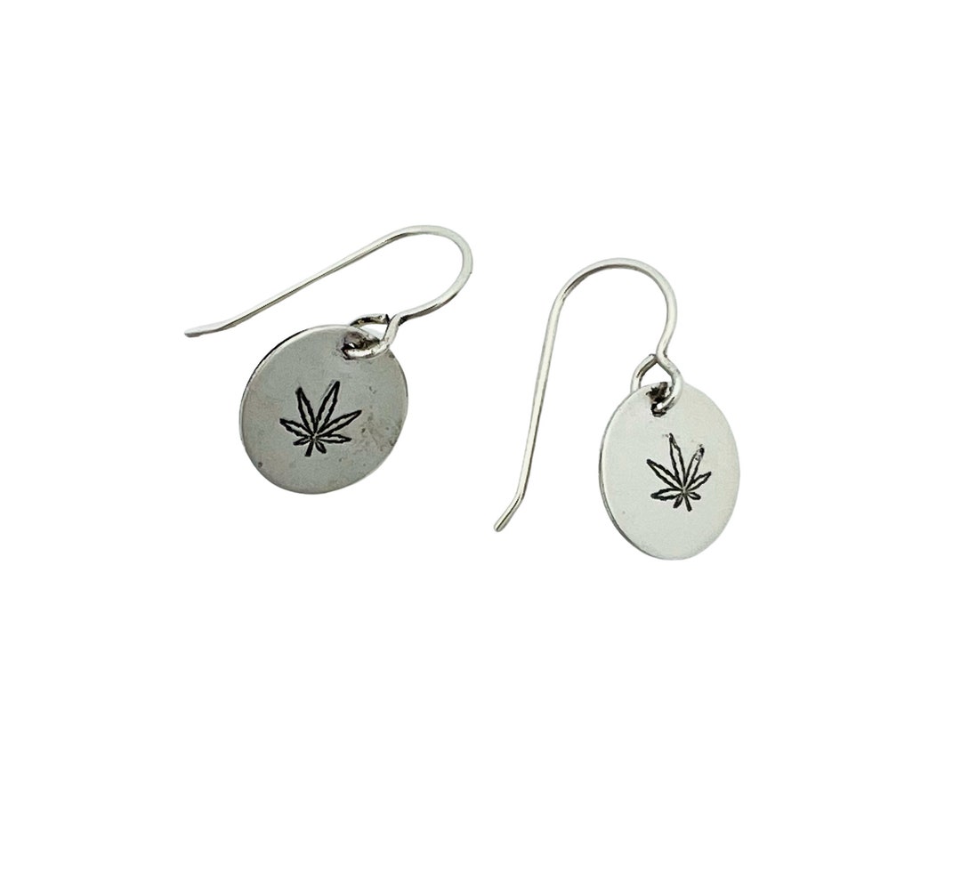 Hemp Leaf Dangle Earrings-cannabis Earrings-hemp Leaf Earrings-weed ...