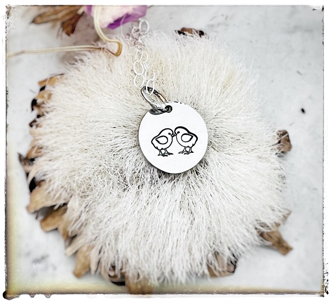 Baby Chicks Charm Necklace-chickens-spring Chicken-sterling Necklace ...