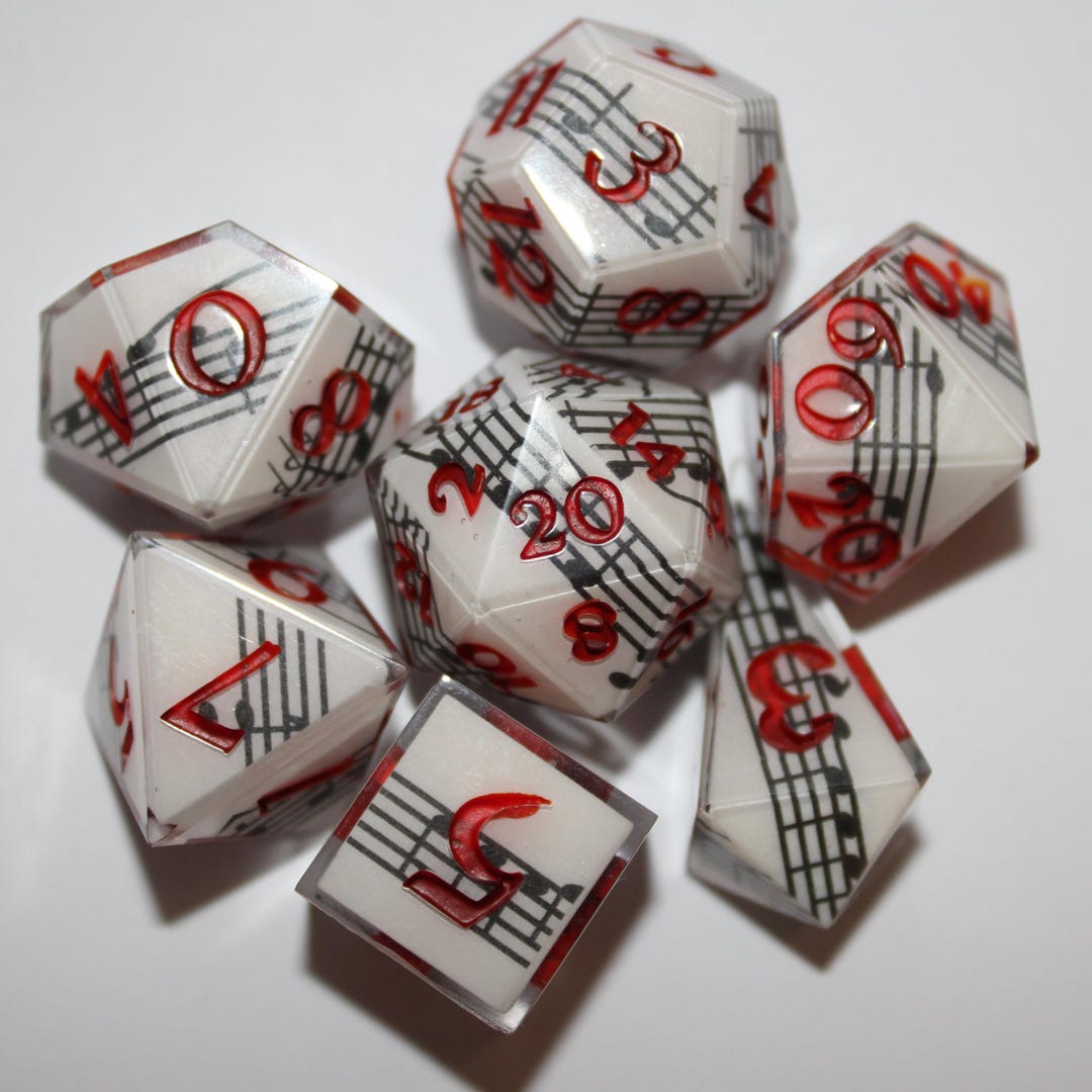 Bardic Inspiration Sharp Edge Dice | D&D Dice Set | Rpg Dice Set ...