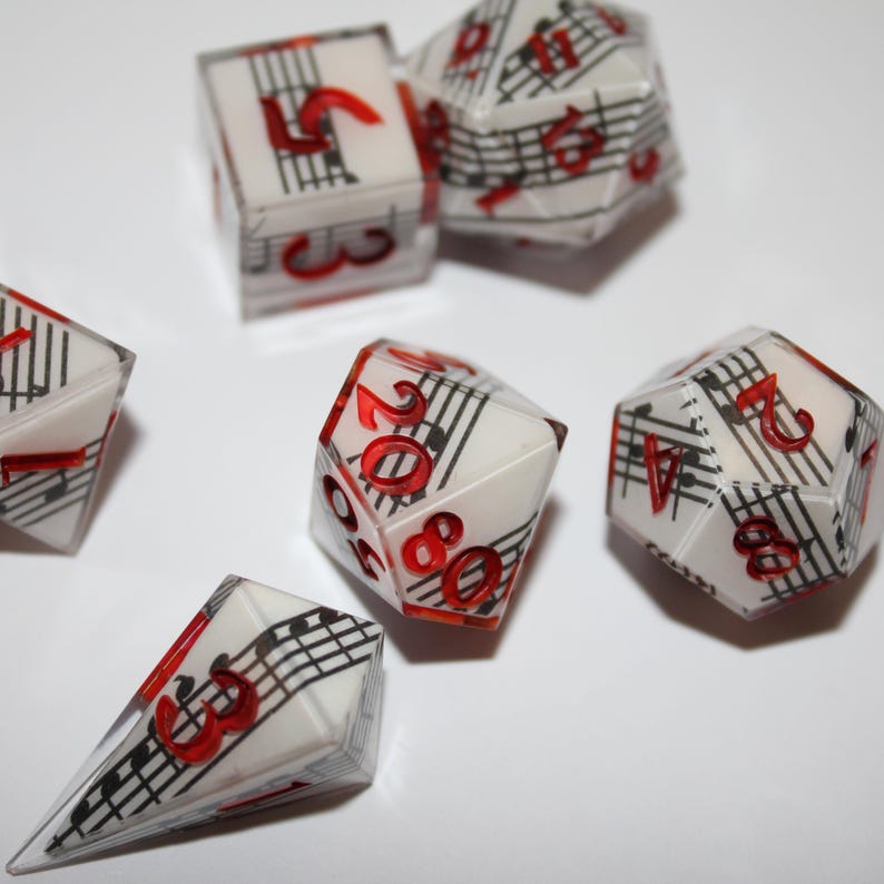 Bardic Inspiration Sharp Edge Dice | D&D Dice Set | Rpg Dice Set ...