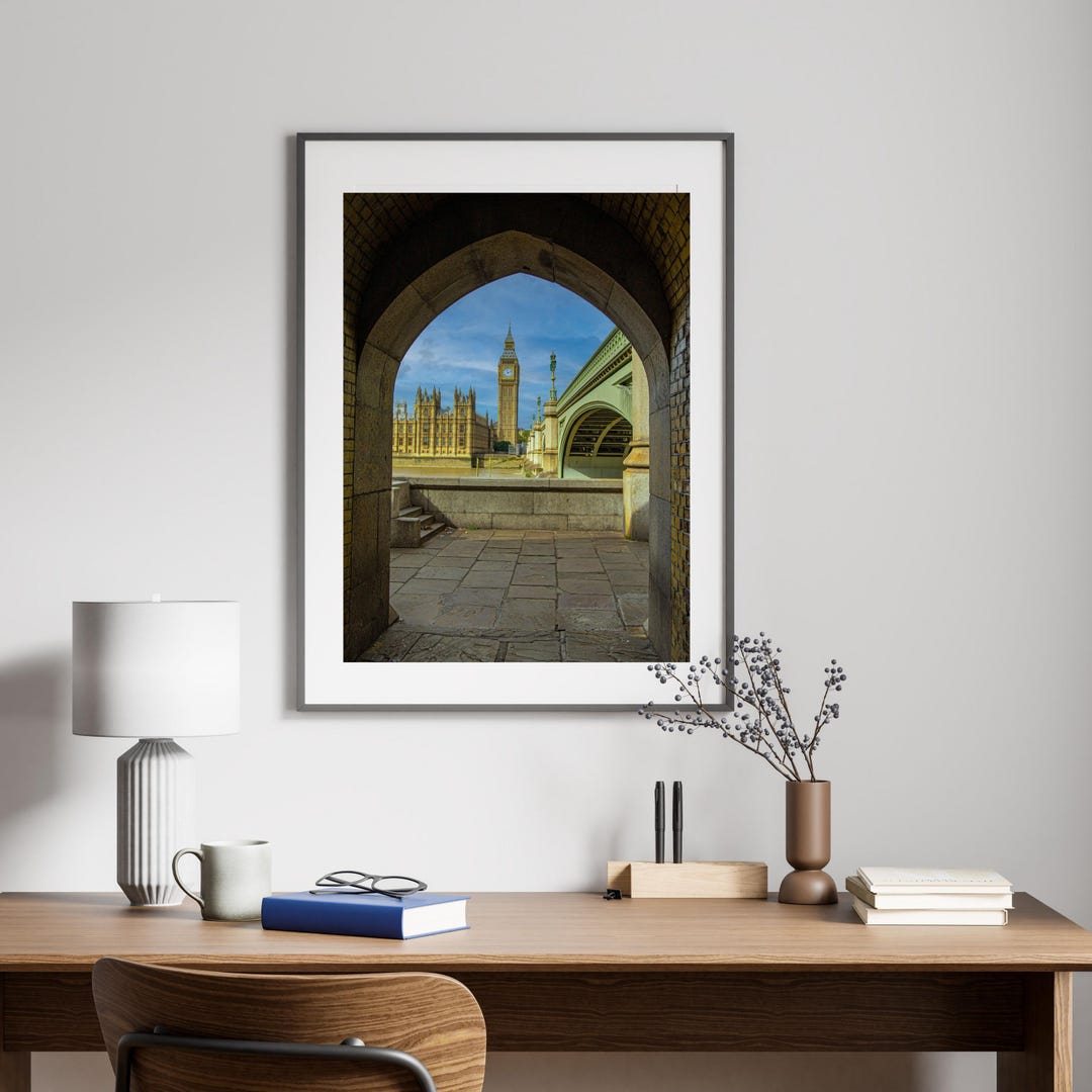 London Photography Print: Big Ben View on a Sunny Morning in the London ...