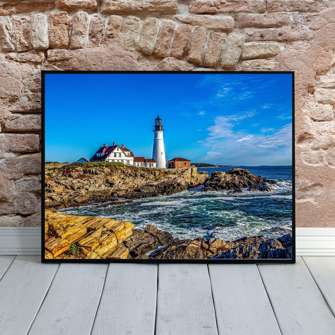 Coastal Beauty: Portland Head Lighthouse Photo Print, New England ...
