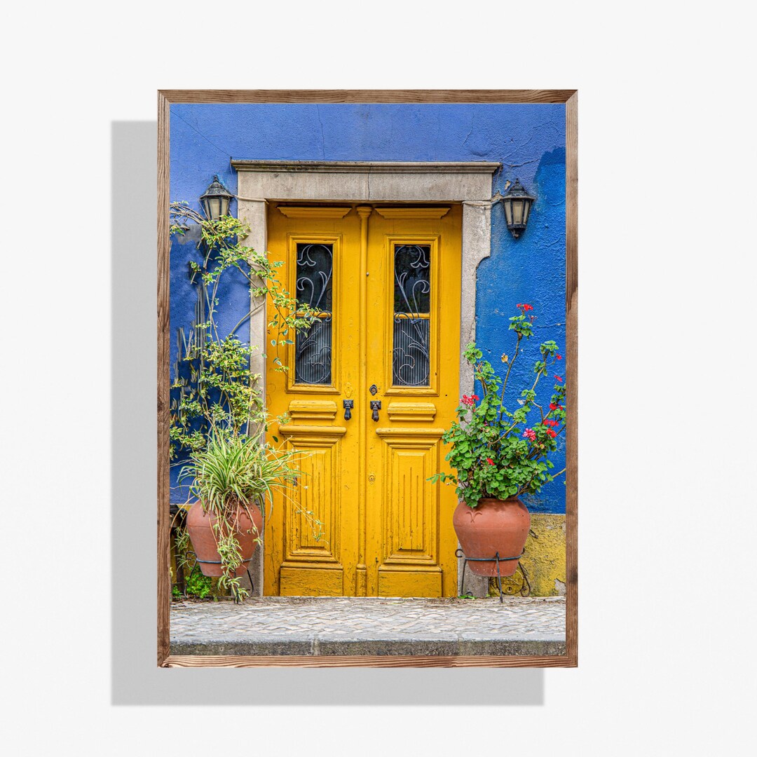 Old Door Photography, Door Photography, Door Wall Art, Yellow Door ...