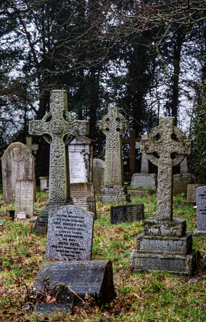 Graveyard England Photo Art, English Graveyard Photo, English Grave ...