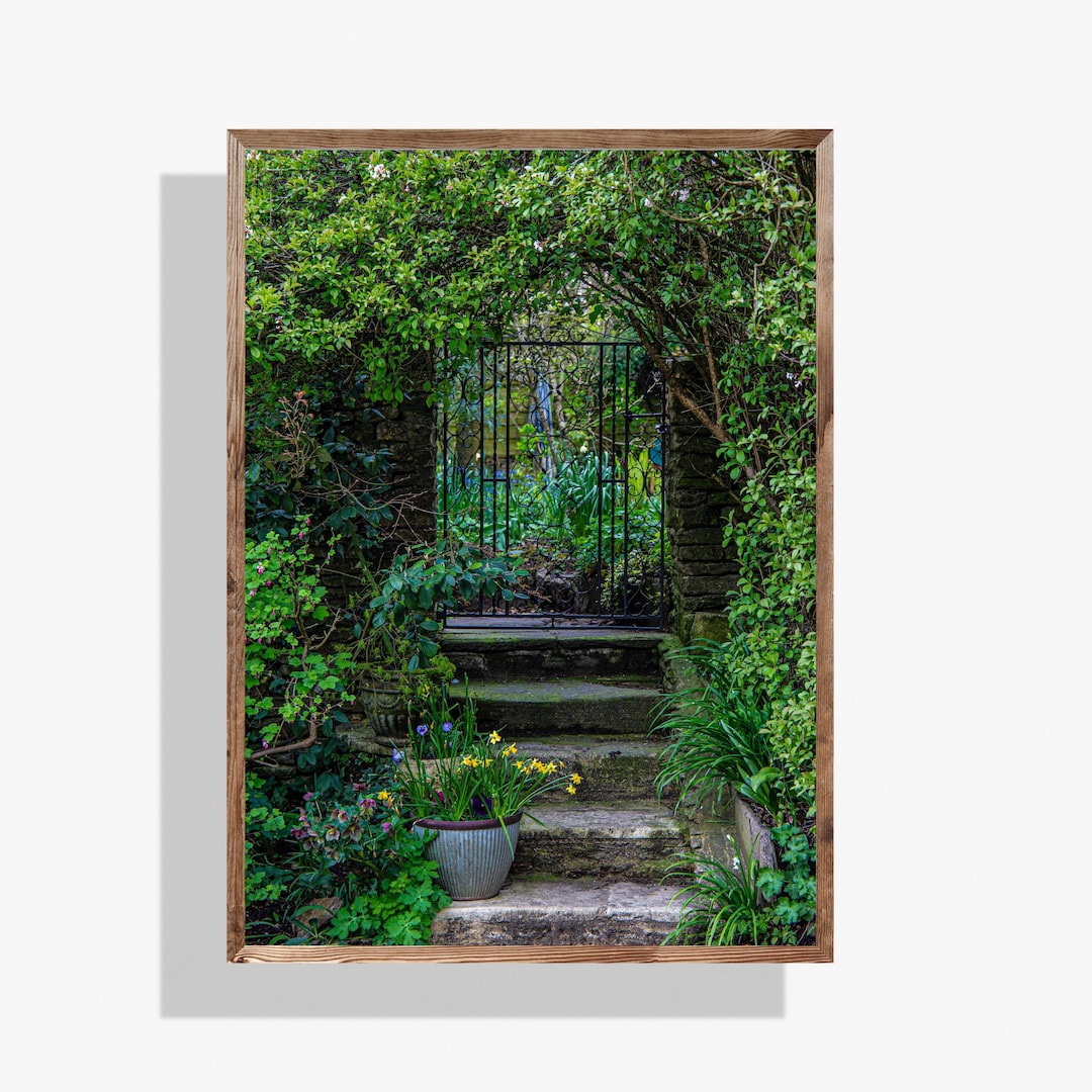 English Garden Gate Photo Art, Garden Gate, Green Garden Gate, Old ...