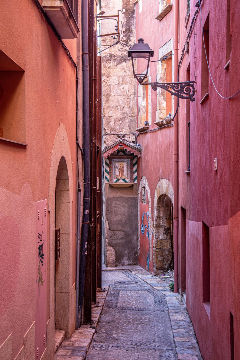 Exquisite Spanish Alleyway Travel Wall Art in Tarragona Spain - Gift ...