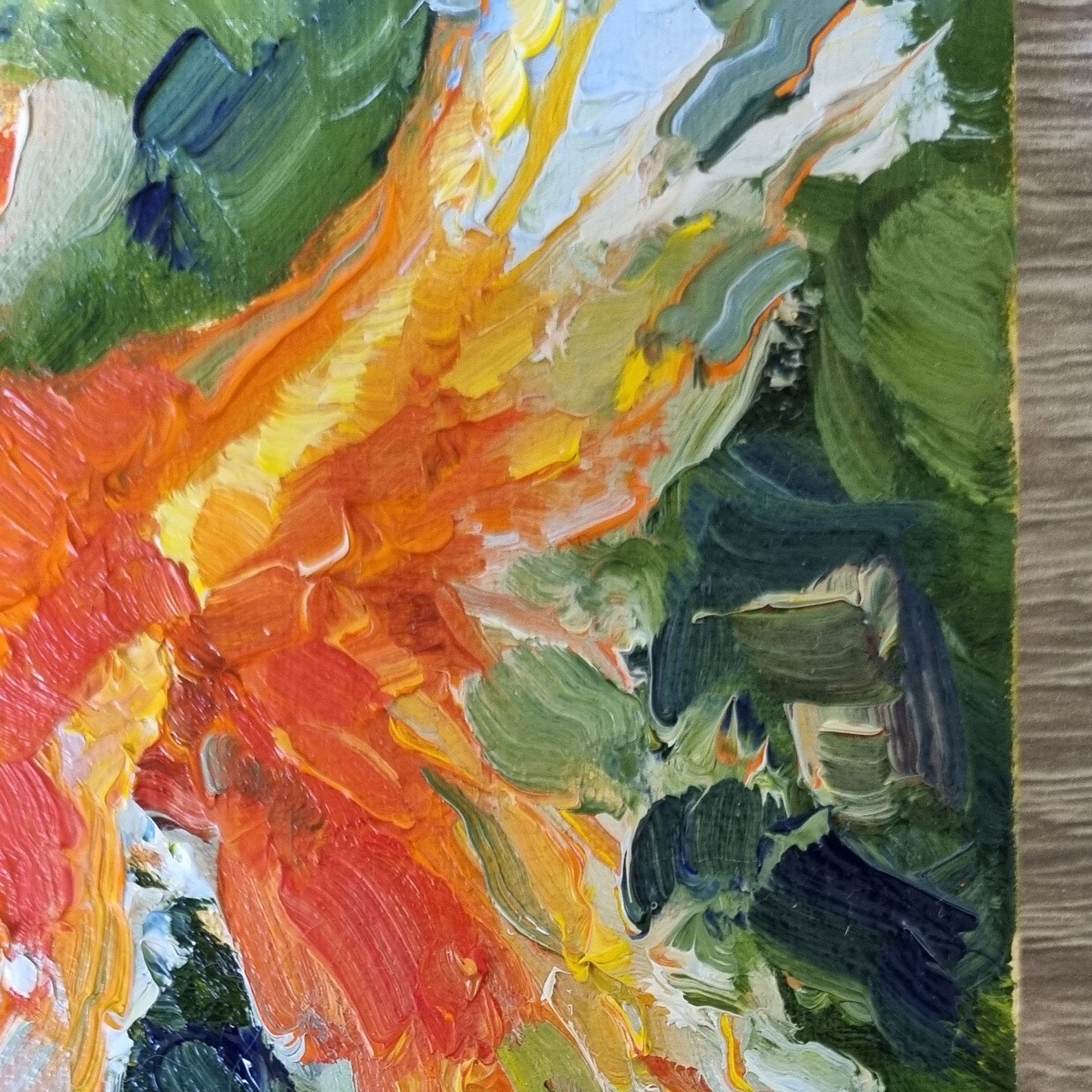 Gold Fish Painting Gold Fish Canvas Original Art Impasto Painting Semi ...