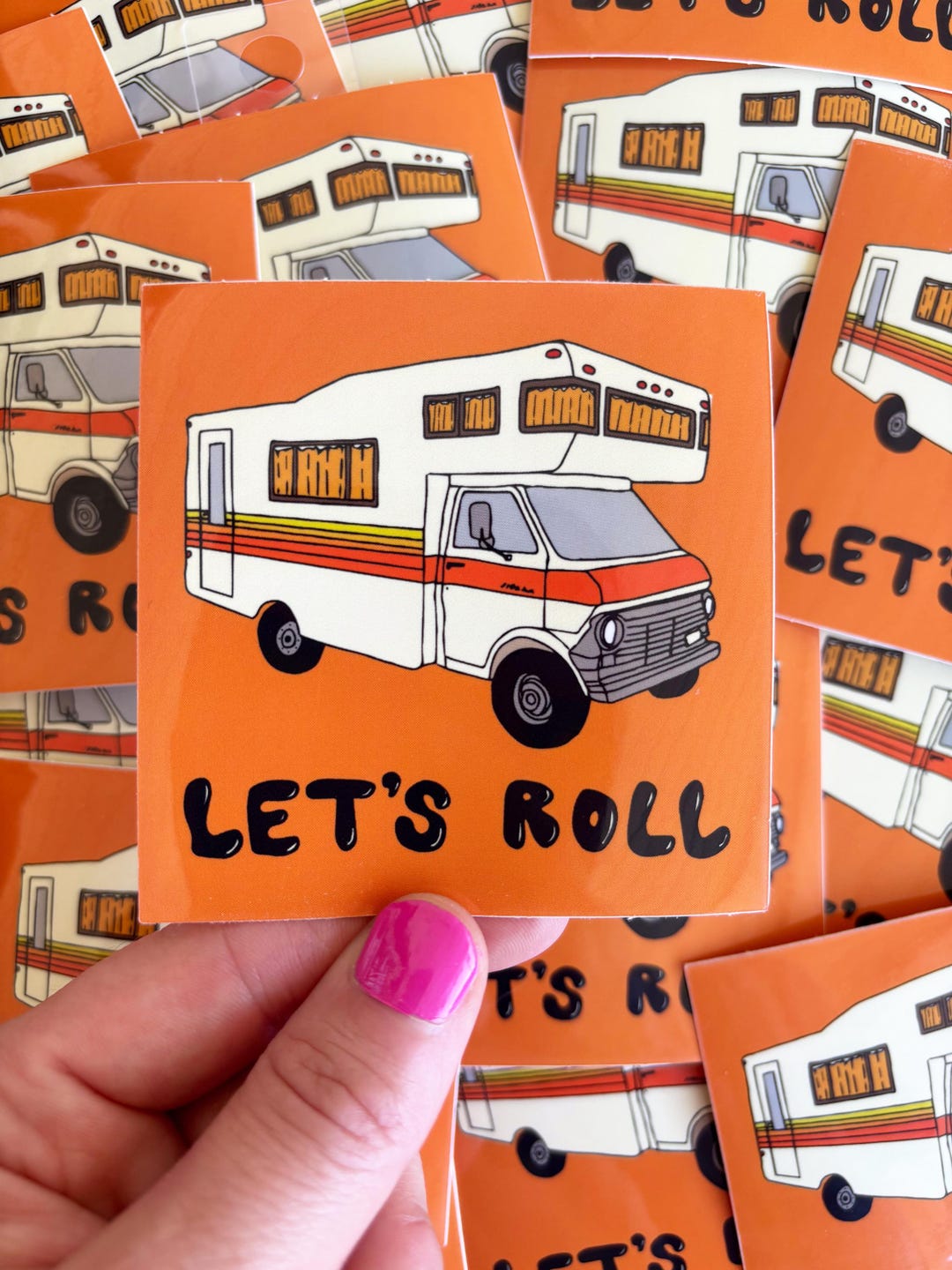 Retro Winnebago Sticker: Hand Illustrated Adventure Sticker - Etsy