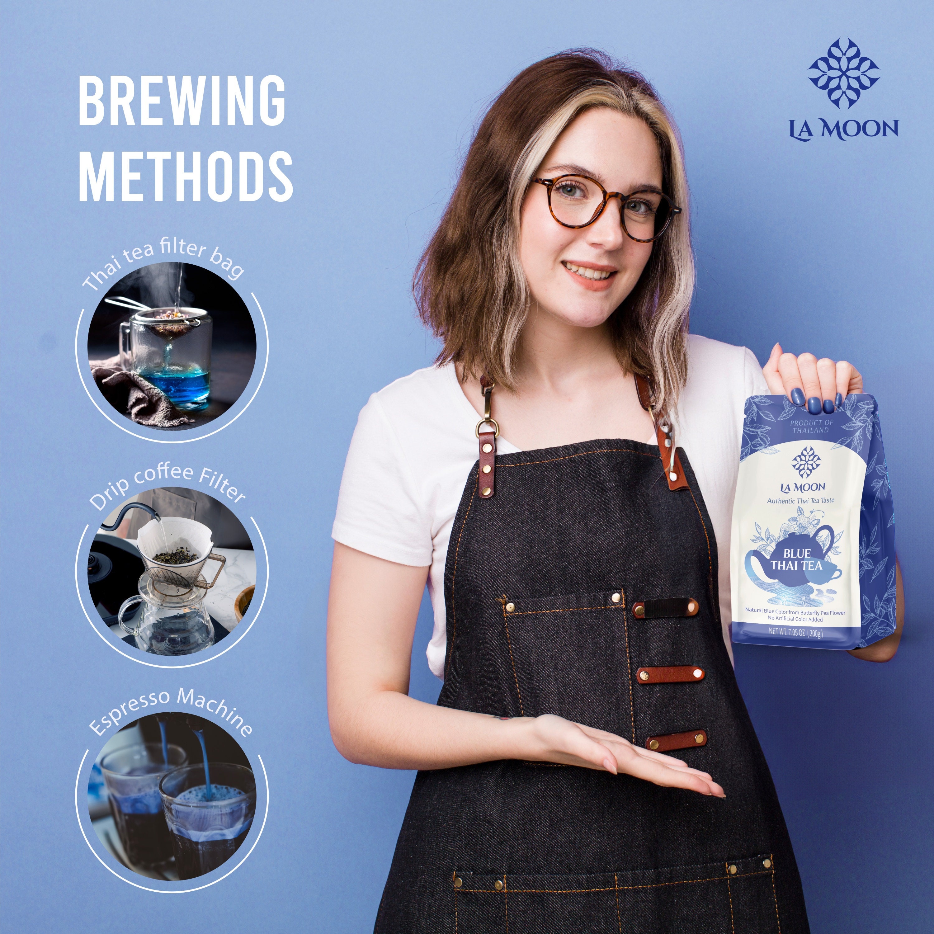 Blue Thai Tea Mix - Loose Leaf From Butterfly Pea Flower and Assam Tea ...