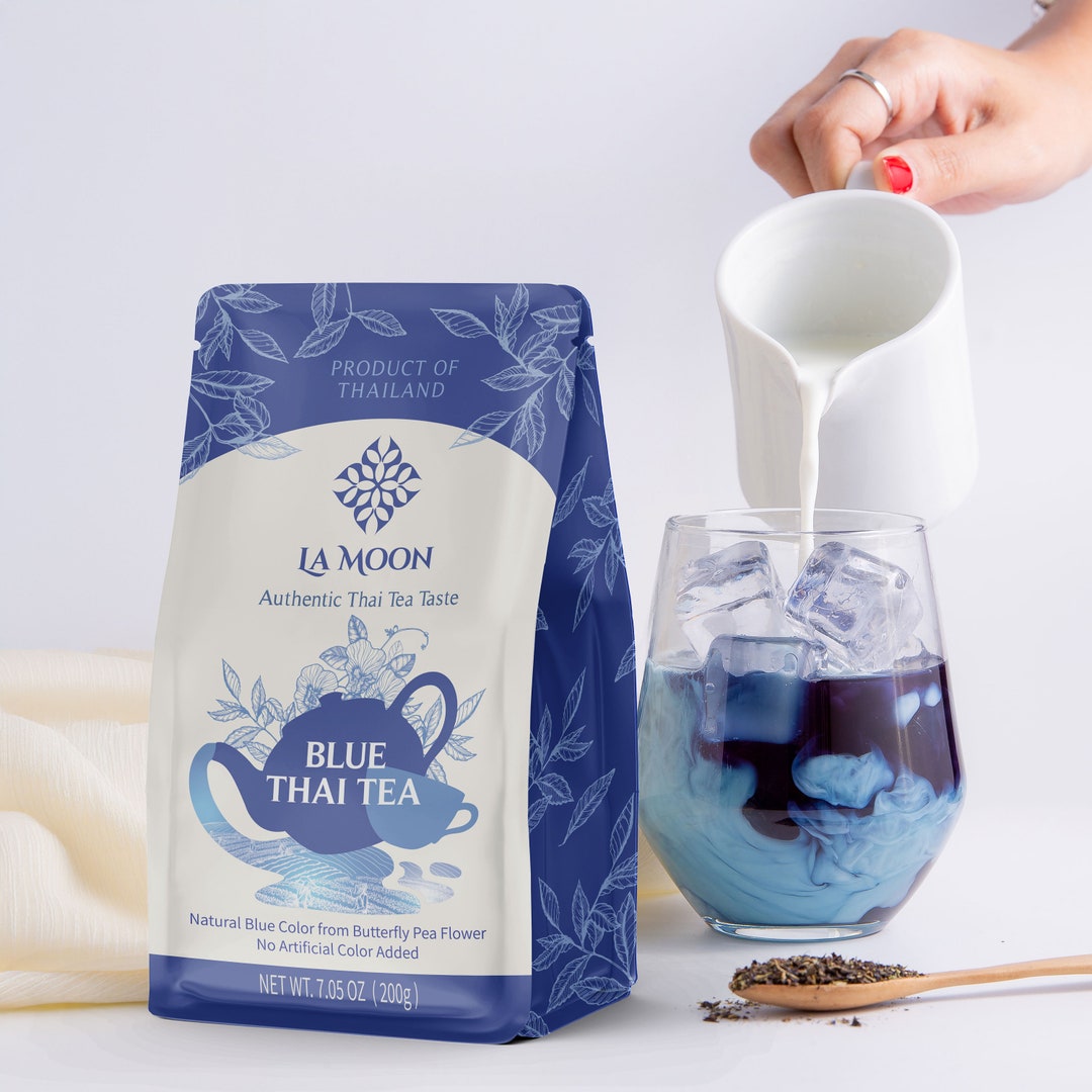 Blue Thai Tea Mix - Loose Leaf From Butterfly Pea Flower and Assam Tea ...