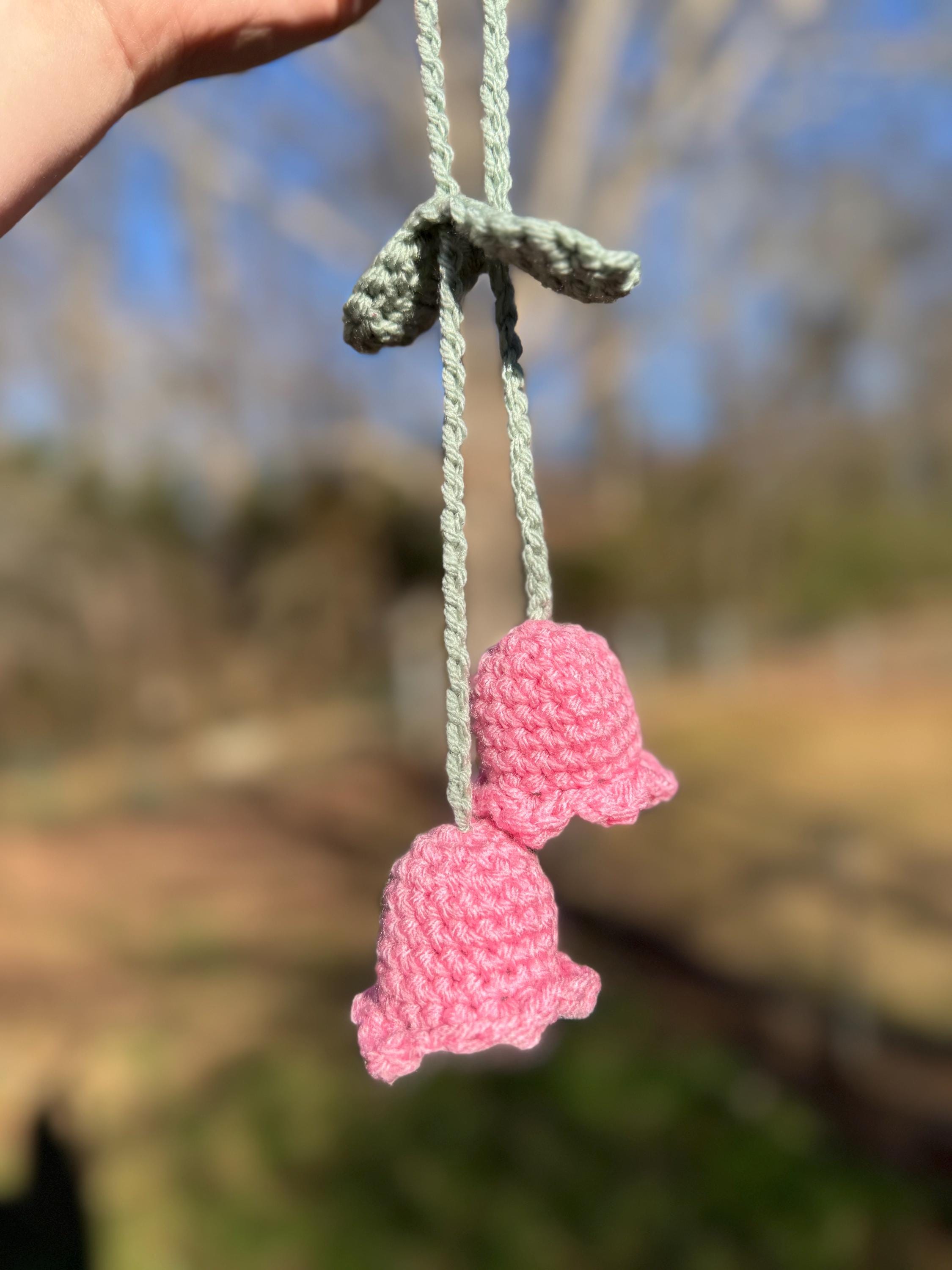 CROCHET FLOWER HANGING Pattern, Crochet Mirror Hanging Pattern, Flower ...