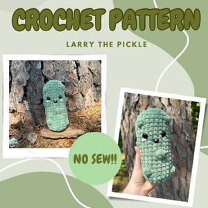 Crochet Pickle Pattern, Larry the Pickle, Crochet Amigurumi, Amigurumi ...