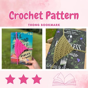 Crochet Book Thong PATTERN, Crochet Bookmark Pattern, Crochet Bookmark ...
