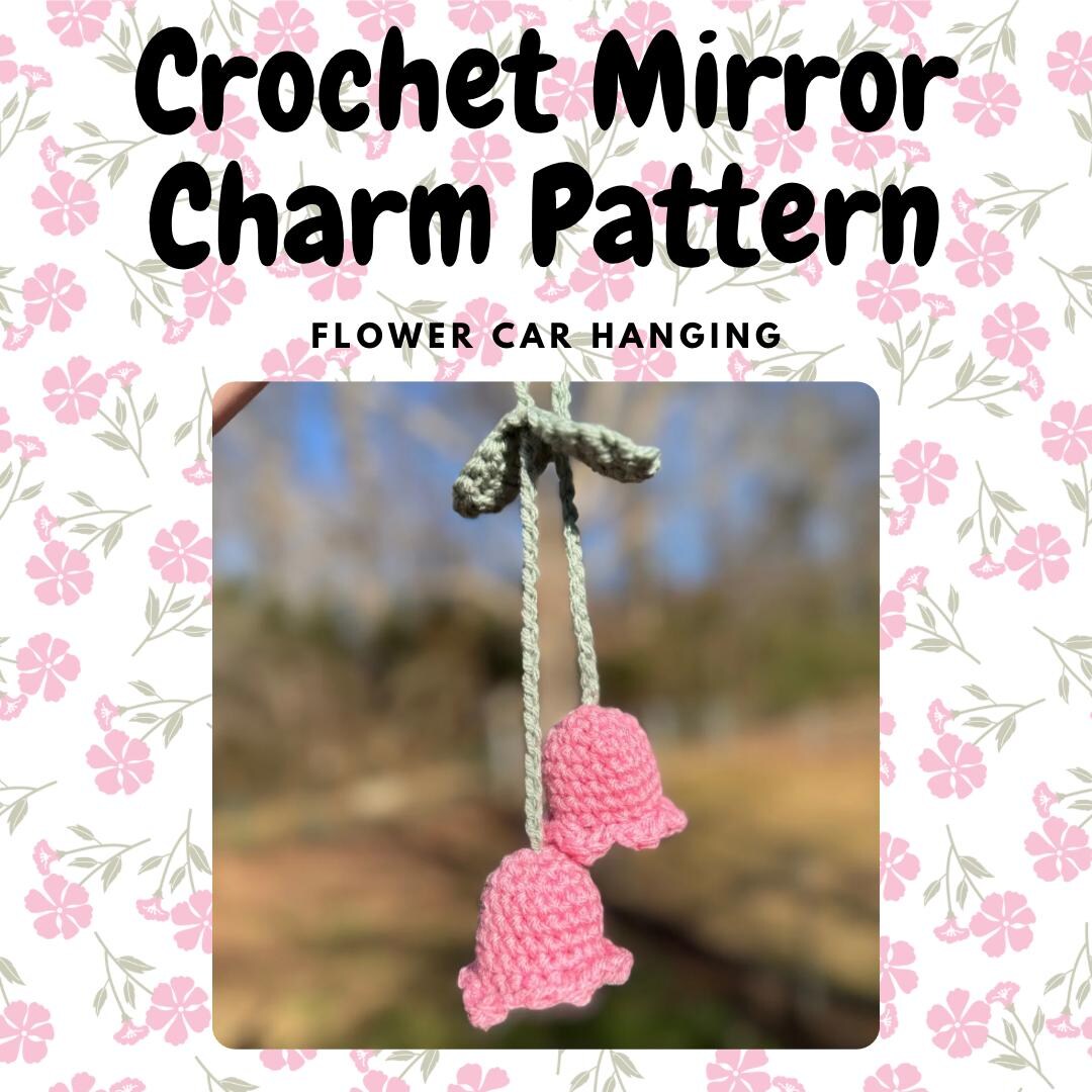 CROCHET FLOWER HANGING Pattern, Crochet Mirror Hanging Pattern, Flower ...