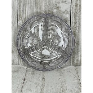 Vintage Pressed Glass Divided Serving Dish - Etsy