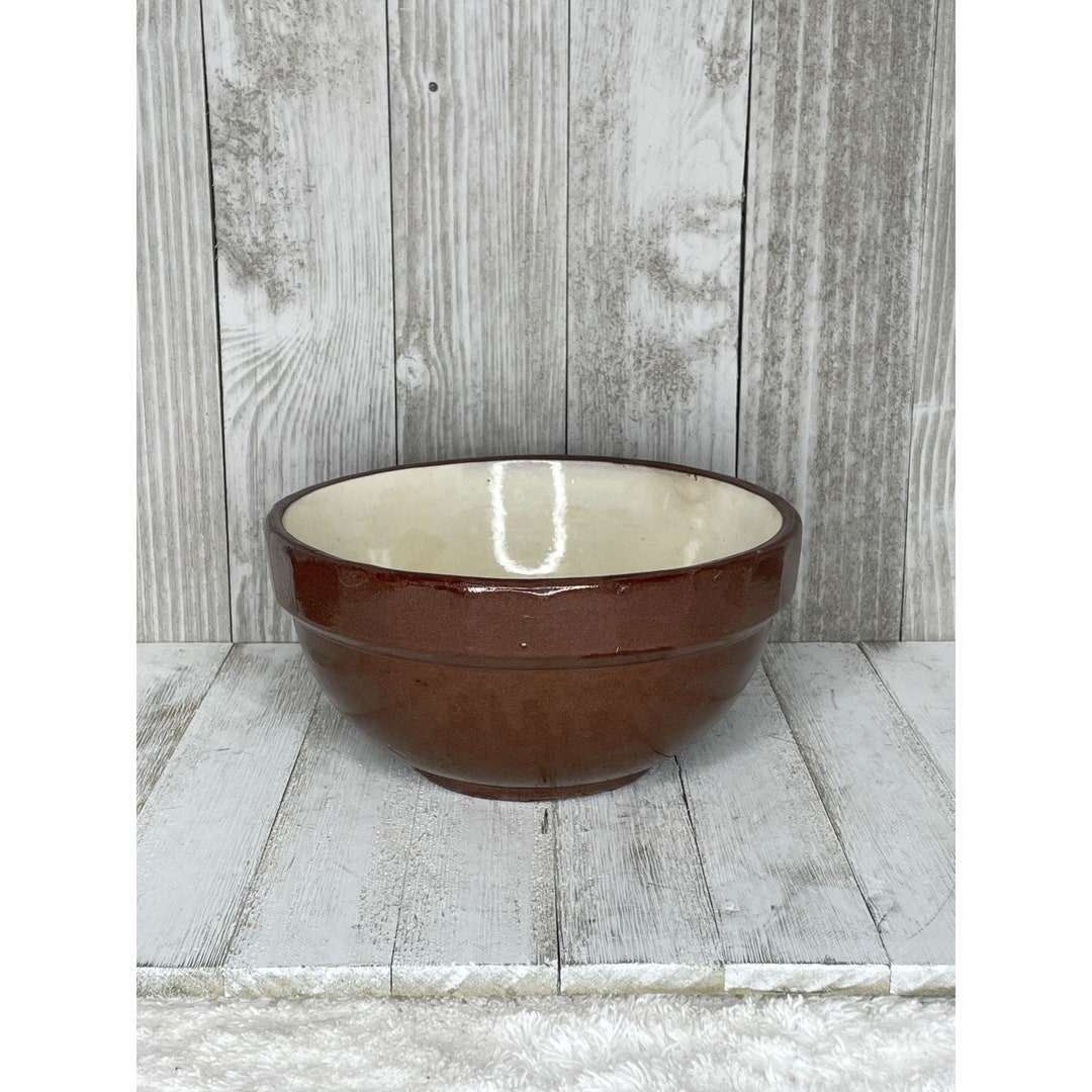 Antique Primitive Redware Glazed Pottery Bowl - Etsy