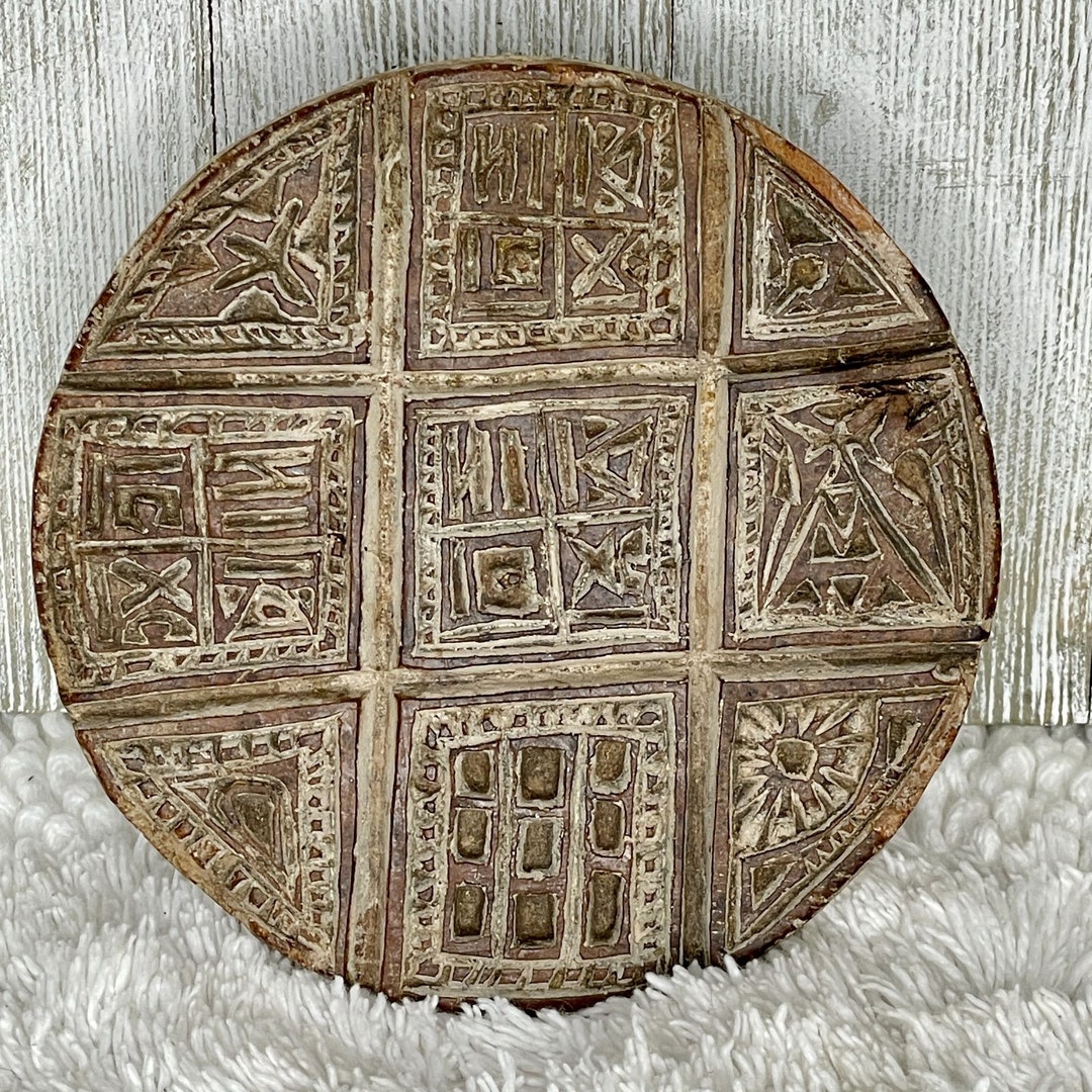 Antique Primitive Hand Carved Wood Bread Stamp Prosphora Seal - Etsy