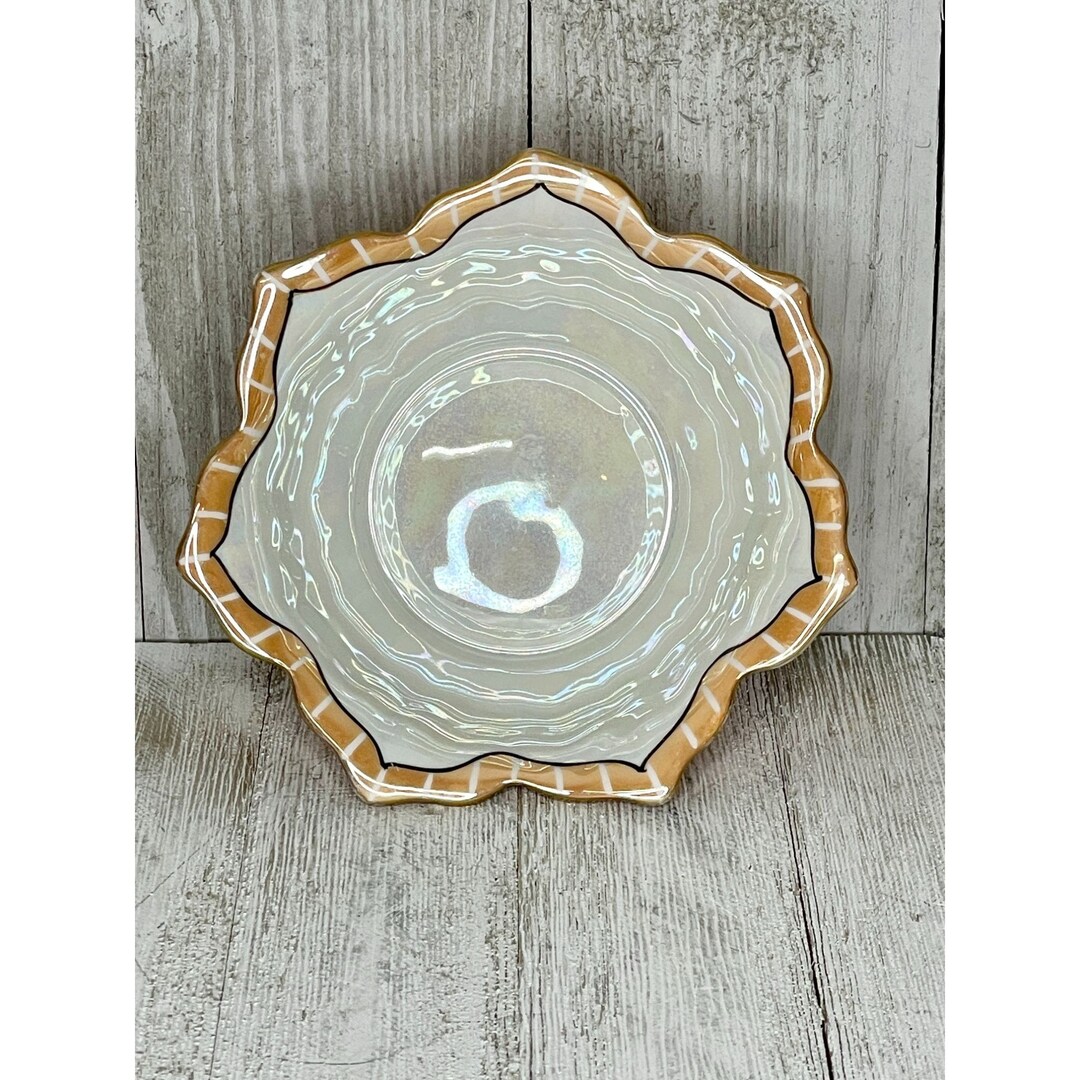 Vintage Noritake Lusterware Porcelain Lotus Bowl - Etsy