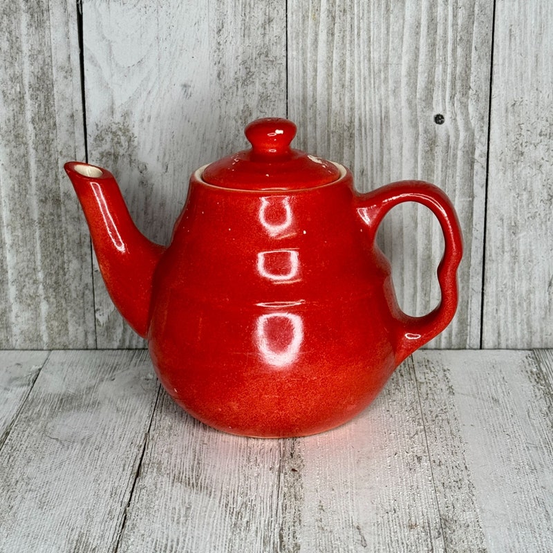 Red Teapot - Etsy