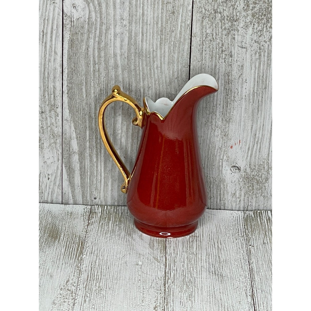 Vintage L. Godinger & Co. Enameled Porcelain Mini Pitcher Ewer - Etsy