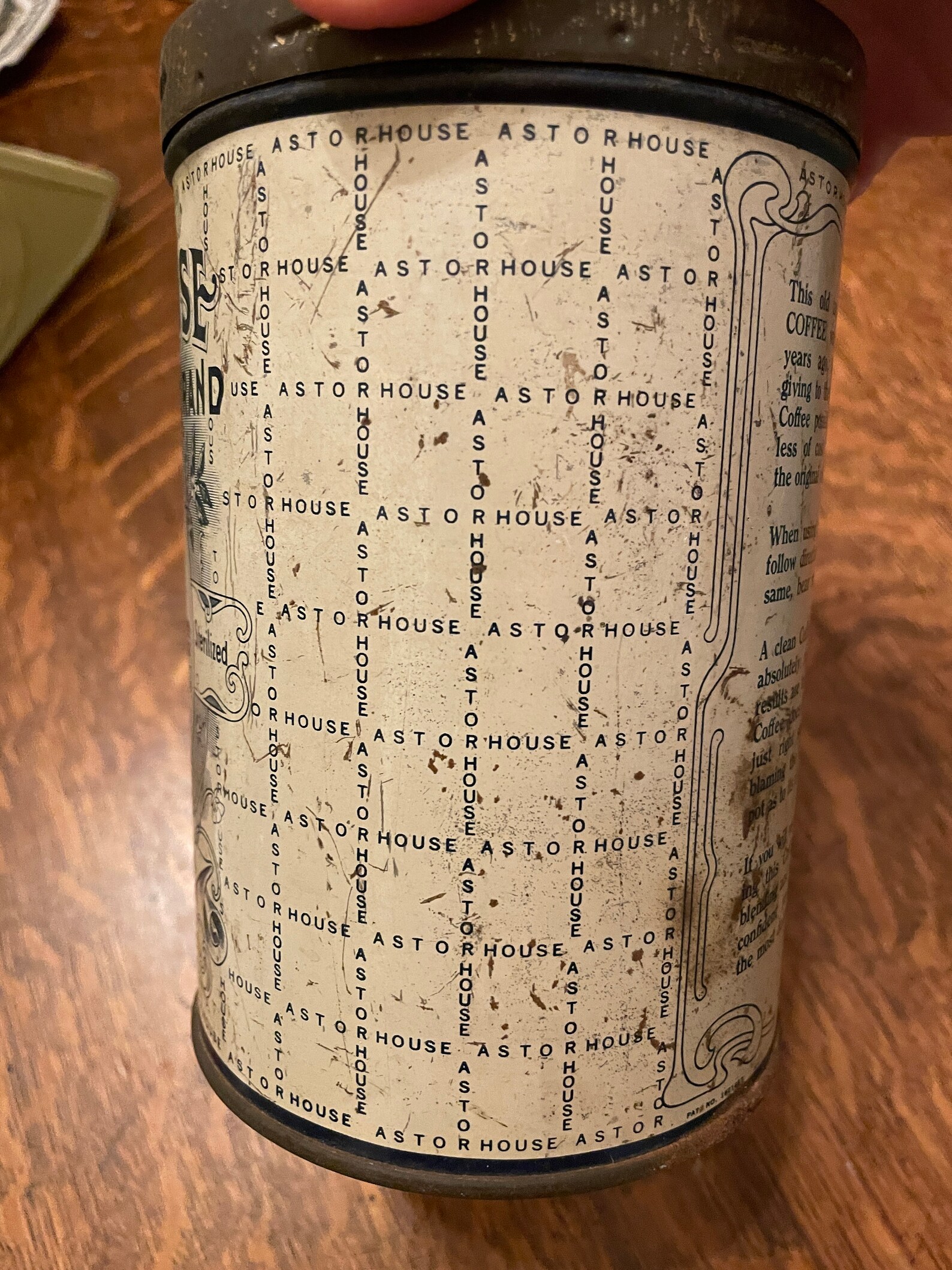 RARE - ASTOR HOUSE Brand Coffee Tin Abbott Grocery Co. N.H. & Mass. - Etsy