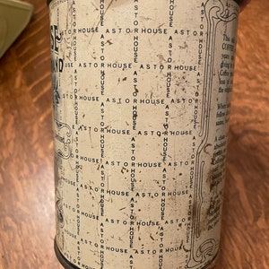 RARE - ASTOR HOUSE Brand Coffee Tin Abbott Grocery Co. N.H. & Mass. - Etsy