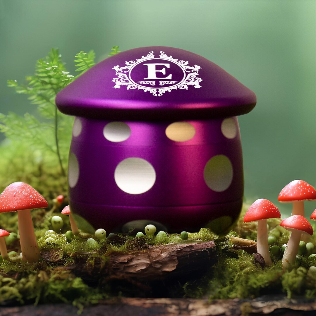 Custom Engraved Mushroom Grinder, Custom Herb Grinders, Four-layer ...
