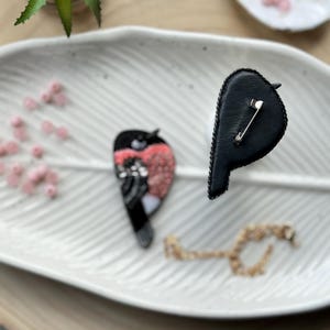 Titmouse Pin,yellow Bird Pin,embroidered Tits Brooch,pin Gift,christmas ...