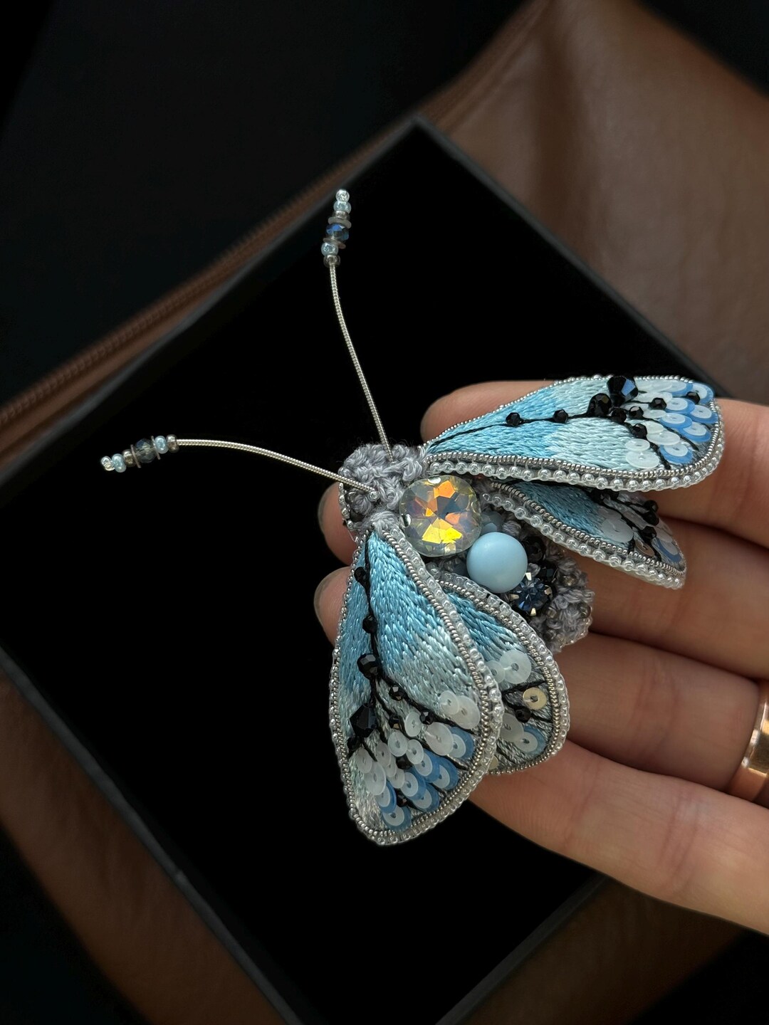 Moth Brooch,blue Moth Clothing Pin,accessory in the Shape of a Moth ...