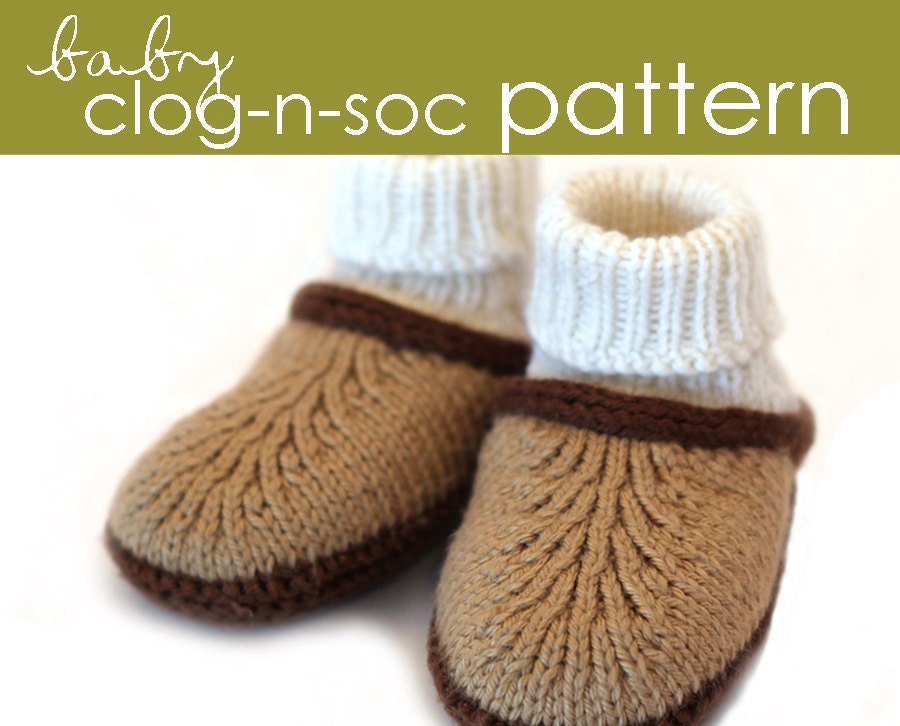 Baby Clog-n-soc PDF PATTERN 0-3 3-6 6-12 Months | Etsy