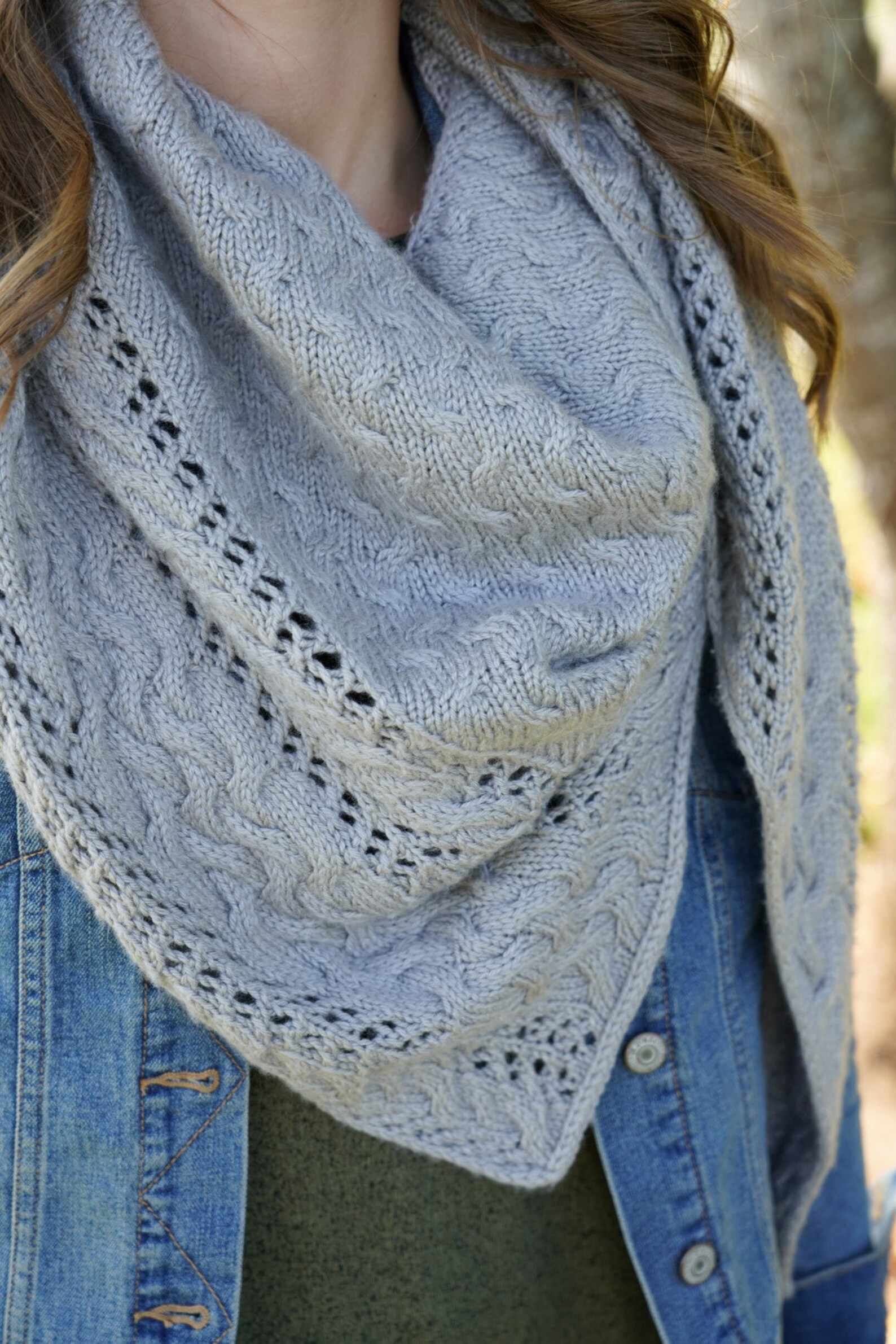 Ripple & Ruche Shawl PDF PATTERN - Cabled, Cables, Lace, Textured ...