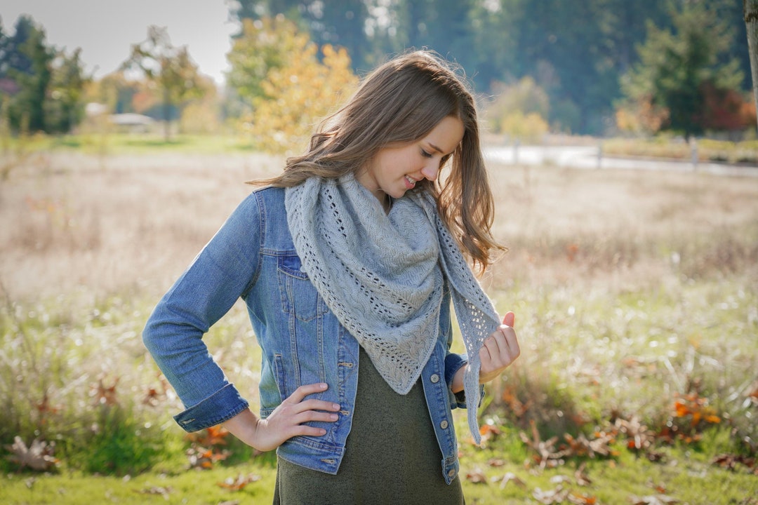 Ripple & Ruche Shawl PDF PATTERN - Cabled, Cables, Lace, Textured ...