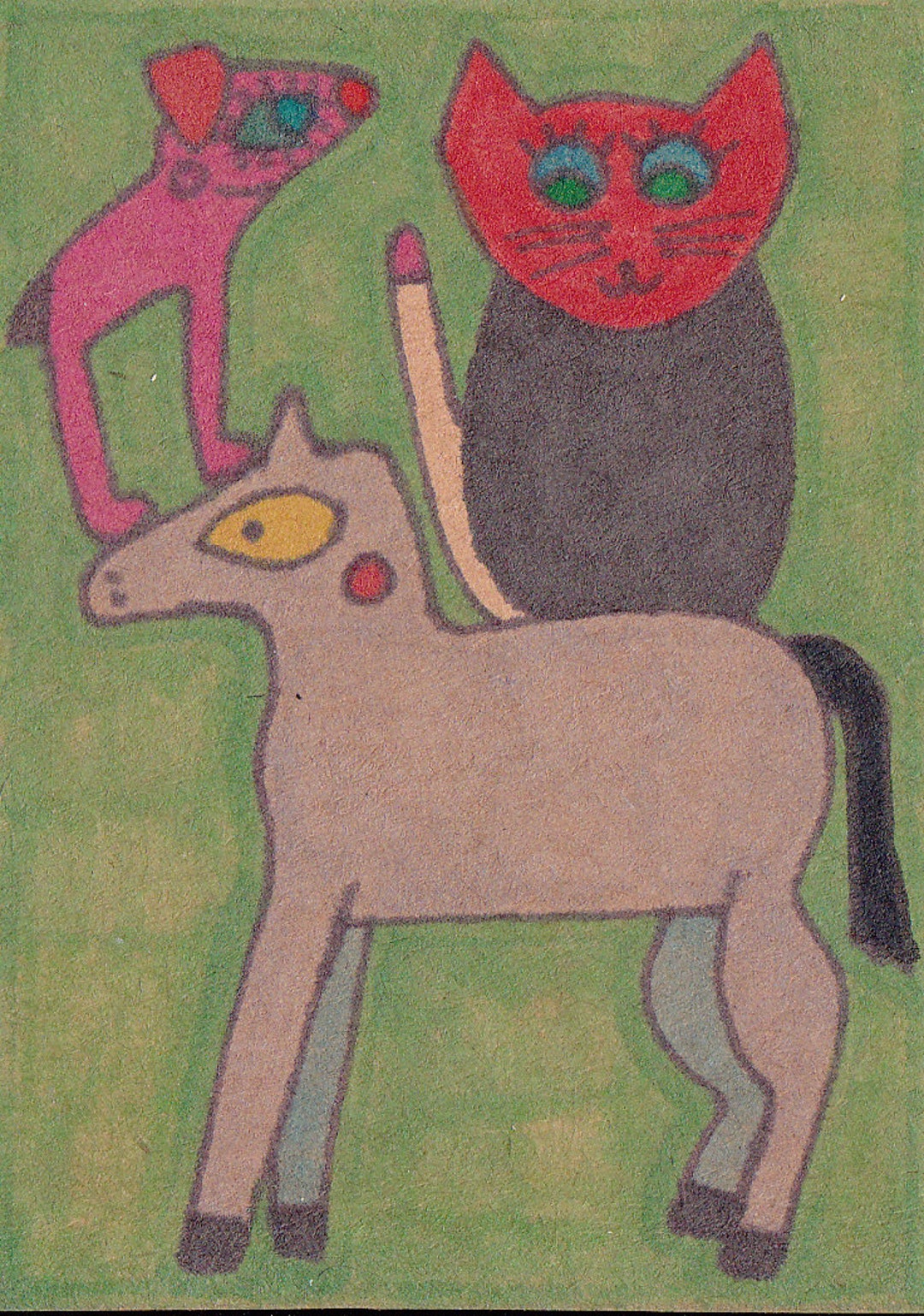 Tiny Art by Jay Snelling. Outsider Art Brut. Mini Drawing. ACEO. ATC ...