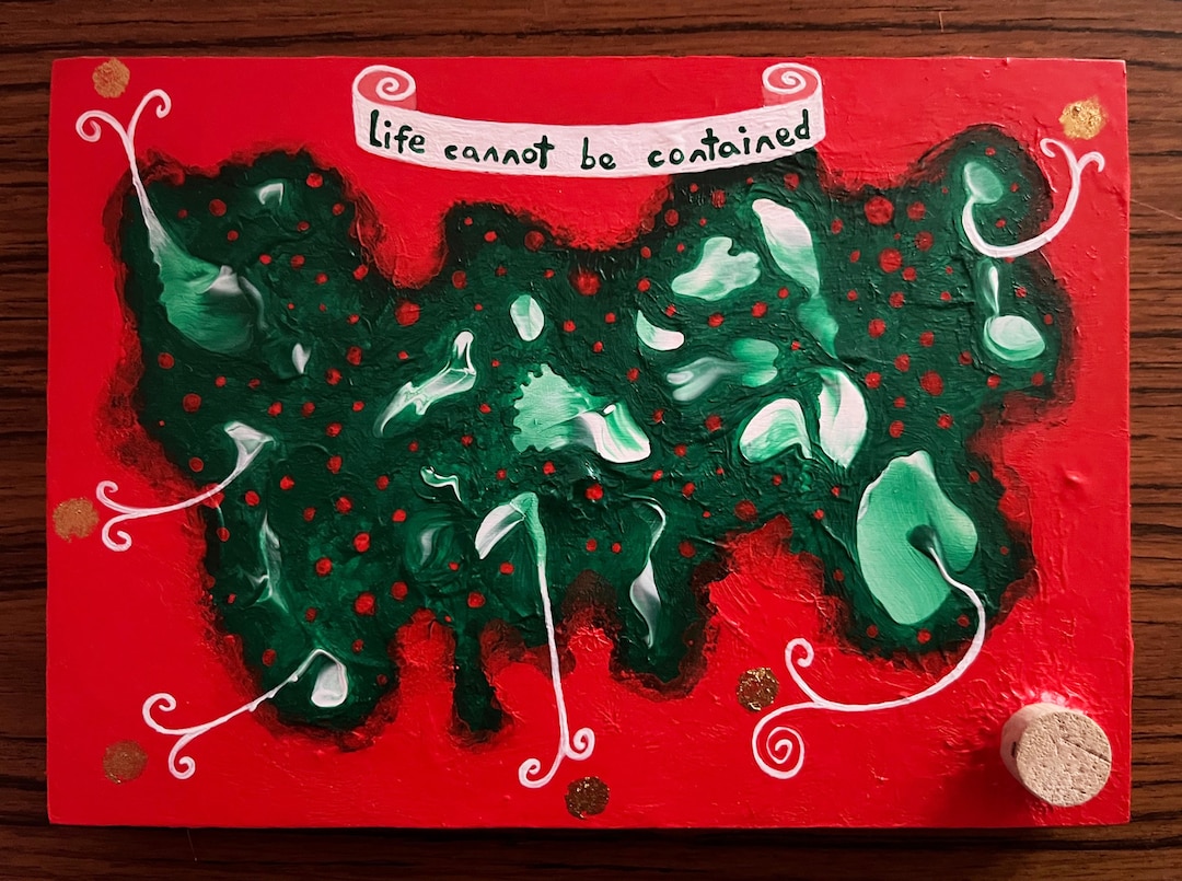 Life Cannot Be Contained. Original Painting / Relief on Wood by Mike ...