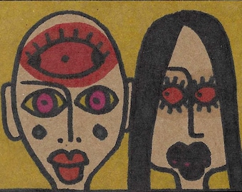 Tiny Art by Jay Snelling. Outsider Art Brut. Mini Drawing. ACEO. ATC ...