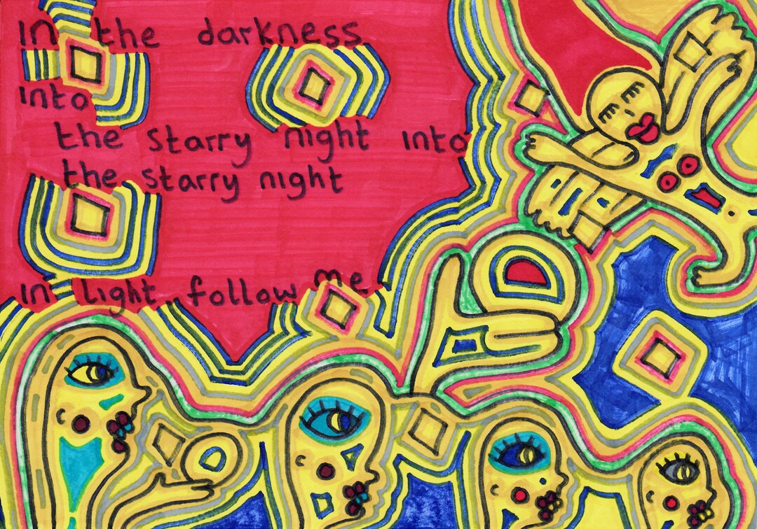 Original Drawing/painting by Jay Snelling - Outsider Art Brut - Unusual ...