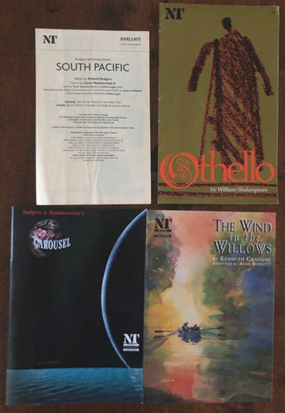4 National Theatre Programmes From the 1980's, 1990's and Early 2000's ...