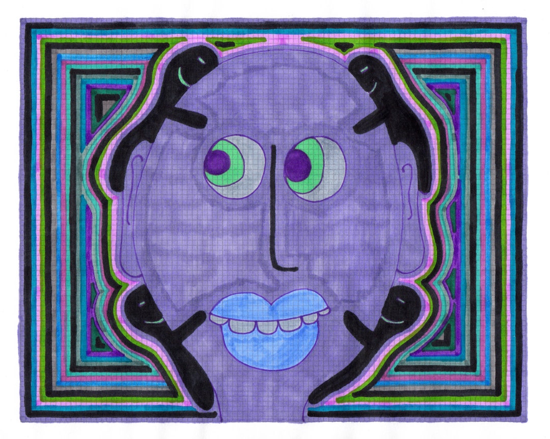 Original Drawing by Jay Snelling. Outsider Art Brut. Hugs. Unframed - Etsy