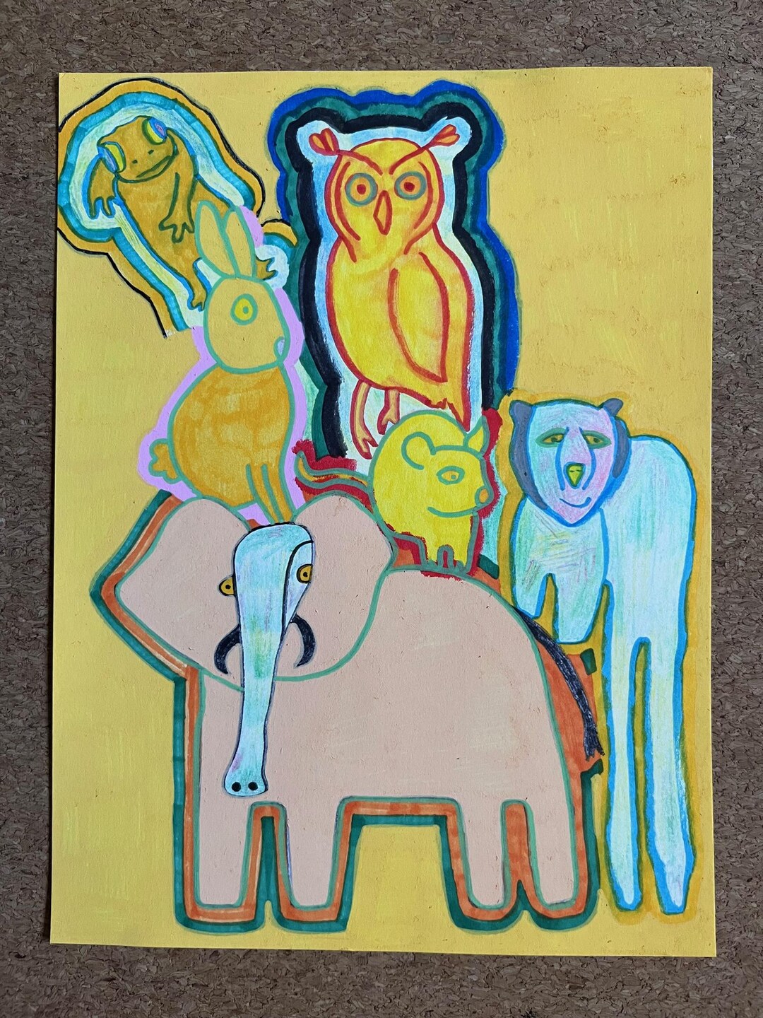 Original Art, Colourful Art, Animal Friends, Dark Art, Female, Wall Art ...