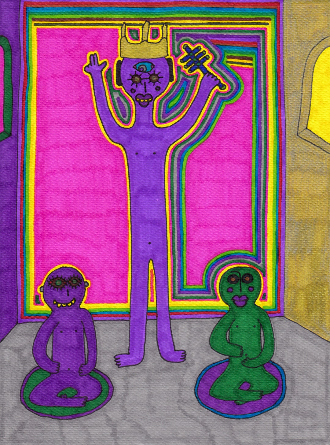 Original Art by Jay Snelling. Outsider Art Brut. Unframed - Etsy