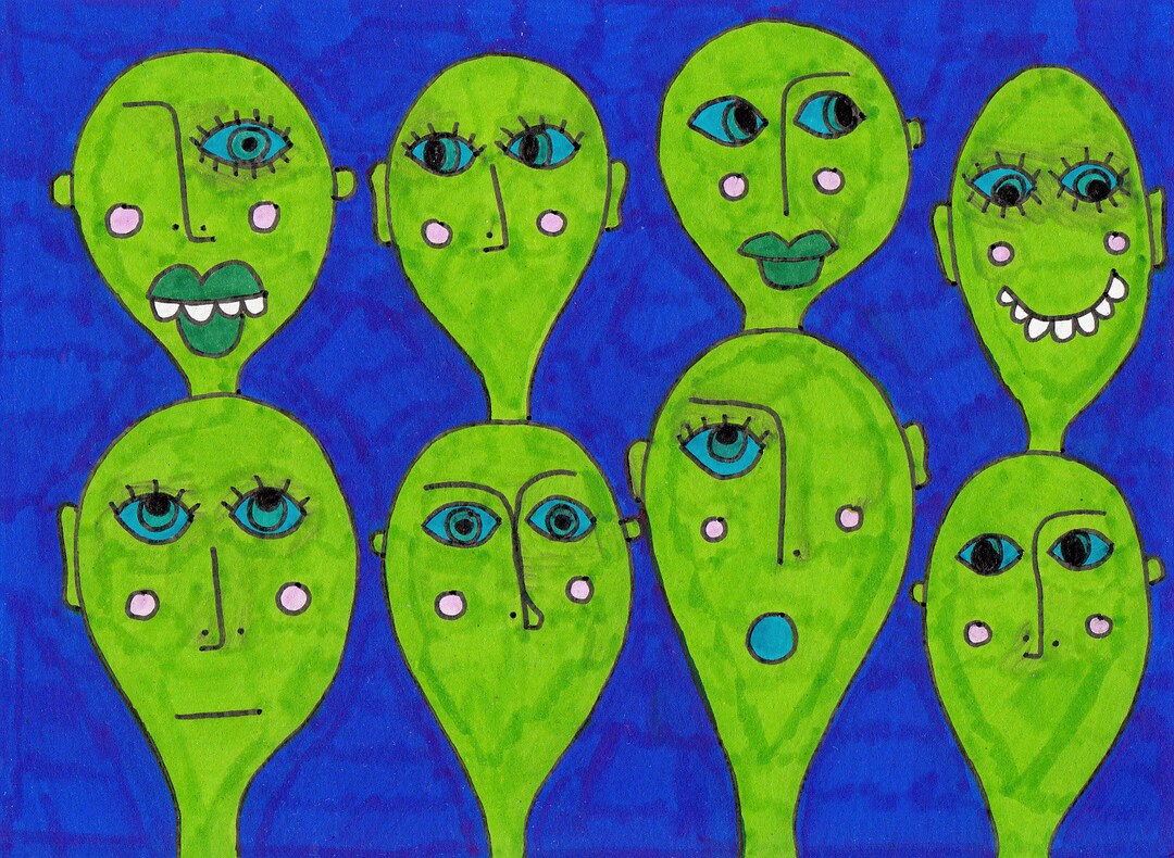 Original Art by Jay Snelling - Outsider Art Brut - Missing Pieces ...