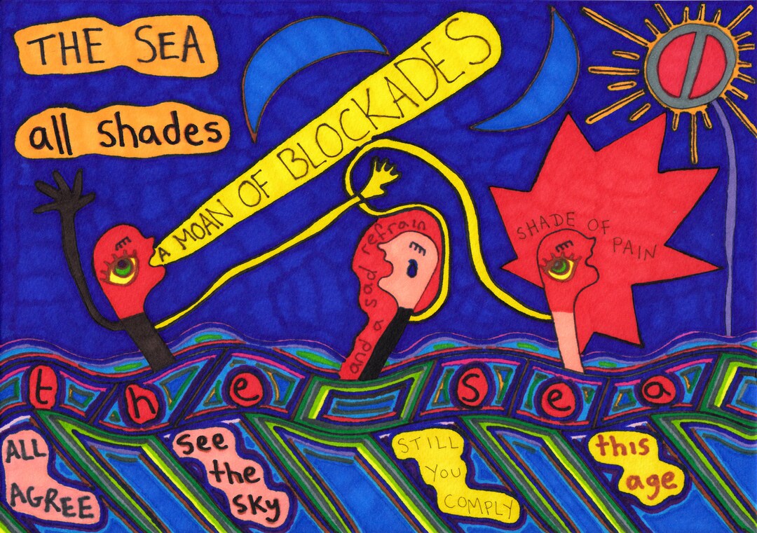 Original Art by Jay Snelling. Outsider Art Brut. the Sea. Unframed - Etsy
